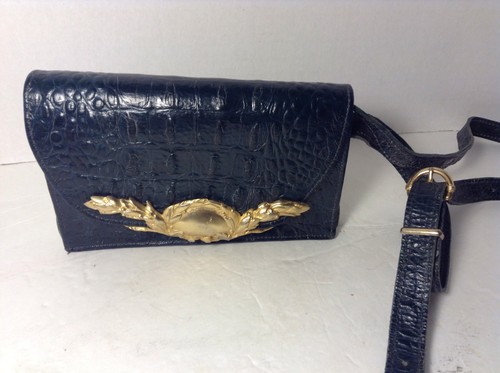 Vintage Glenn Miller For Ann Turk Alligator -Embossed Bag Whit Gold ...