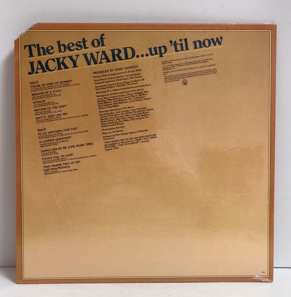 Jacky Ward- The best of Jacky Ward up til Now-VINTAGE LP - 12" FACTORY ...