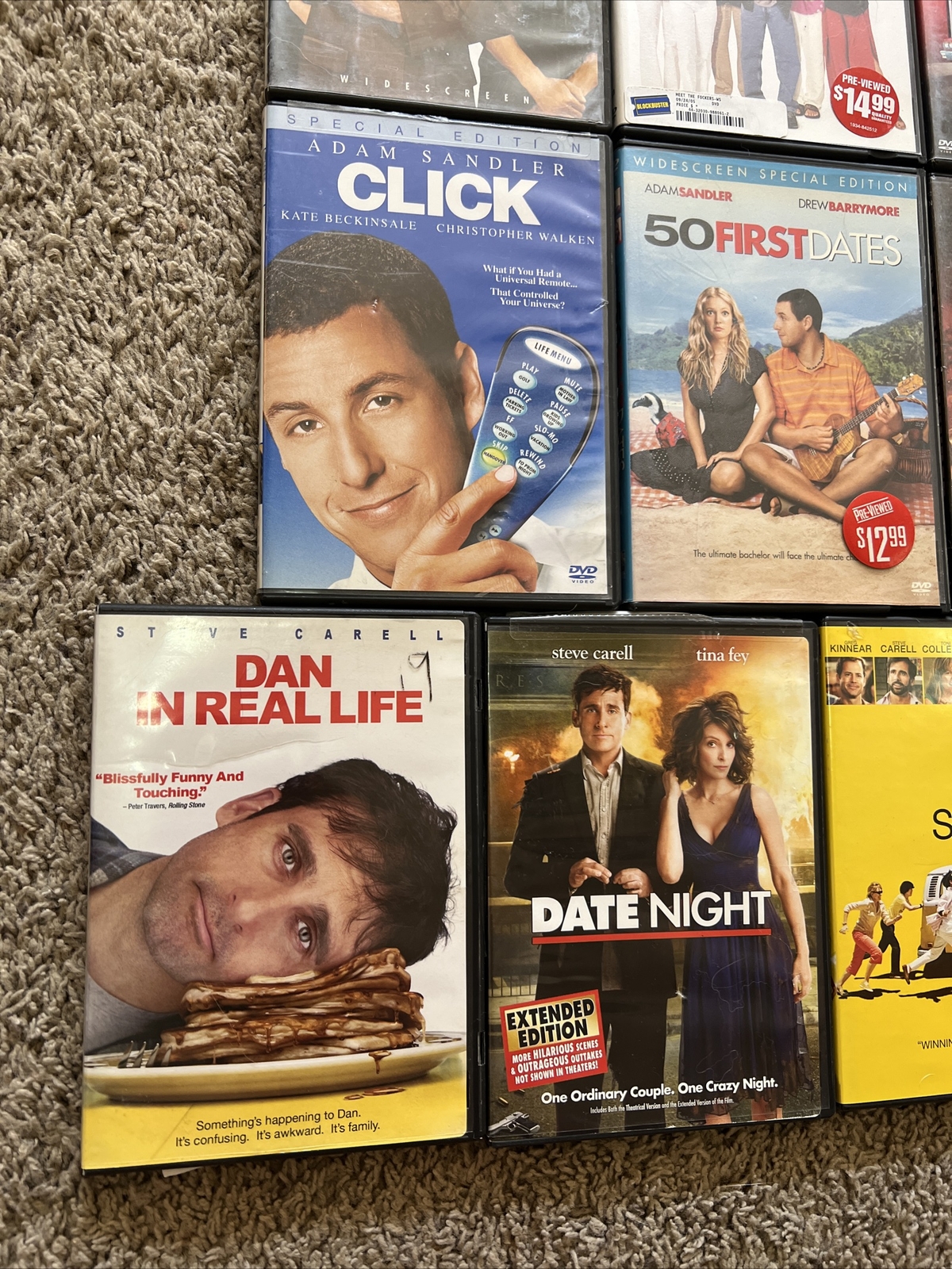 14 Adam Sandler Ben Stiller & Steve Carell Dvds Click Tropic Thunder ...