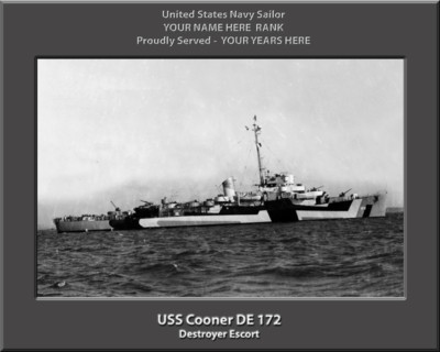 USS Cooner DE 172 Personalized Canvas Ship Photo Print Navy Veteran ...