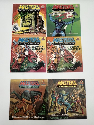 Kid Stuff Masters of the Universe Book Lot Of 6 With Records READ! | eBay