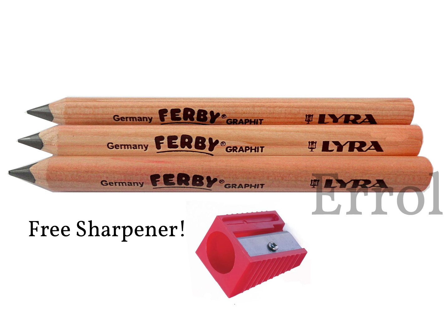 3 x Lyra Ferby Chunky, Jumbo Graphite Triangular Starter Pencils. FREE ...