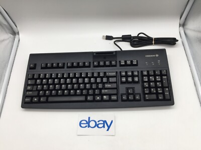 Cherry D-91275 Keyboard Smart Card Reader Black Model RS 6700 USB FREE ...