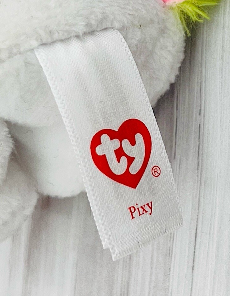 Beanie Boos Pixy Unicorn Ty White Teenie Babies Key Clip Keychain Mini ...