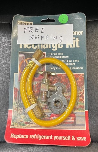 NEW R12 Refrigerant Freon 12 Freeze 12 Heavy Duty Recharge Hose Kit USA ...