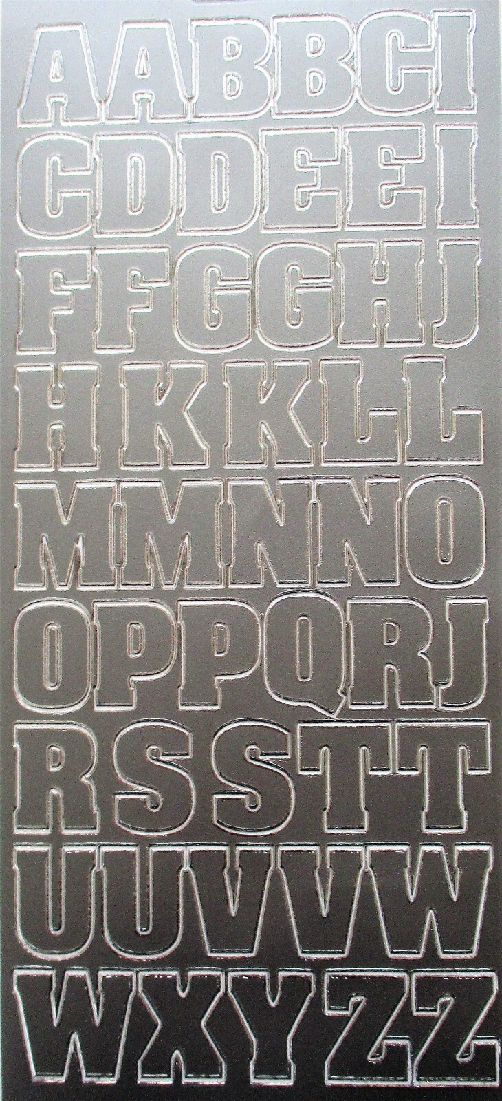 20mm 2cm Uppercase Alphabet PEEL OFF STICKERS Capital Letters Alphabets ...