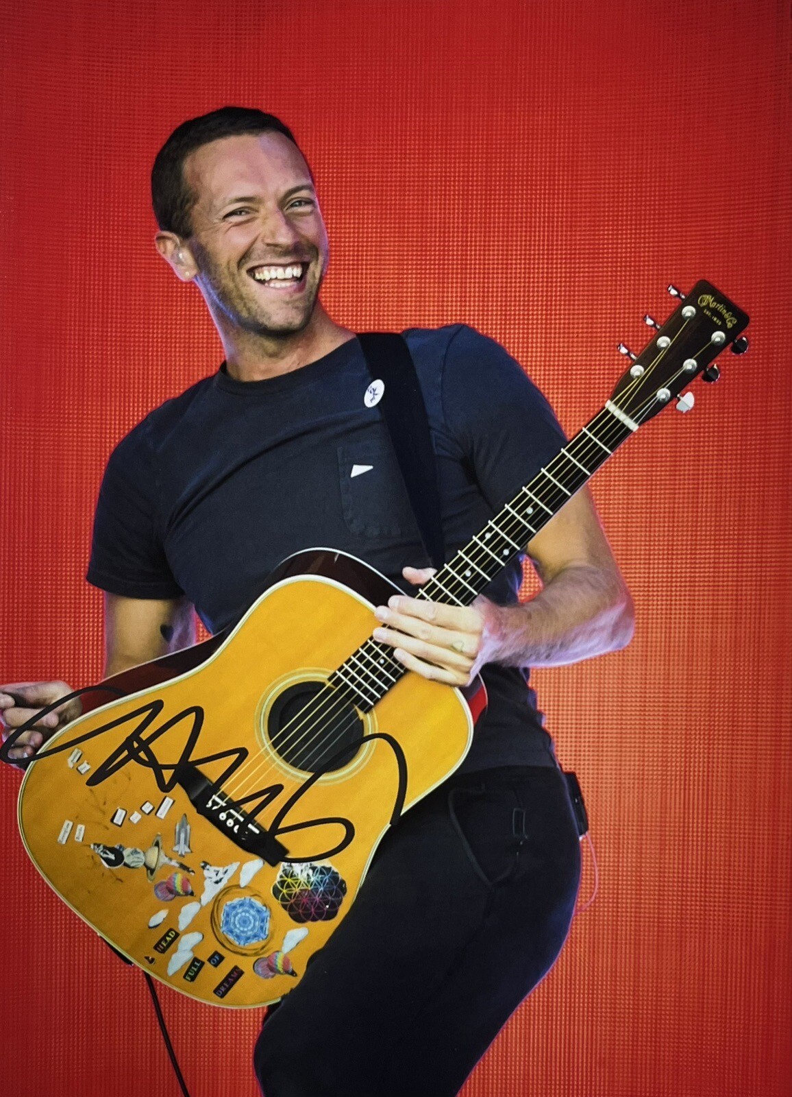 COLDPLAY Chris Martin Signed Photo 8x12 + CD + Photo Collage FRAMED COA ...