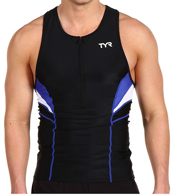 TYR Competitor Triathlon Cycling Tank Top Size XS Men's Blue Black ...