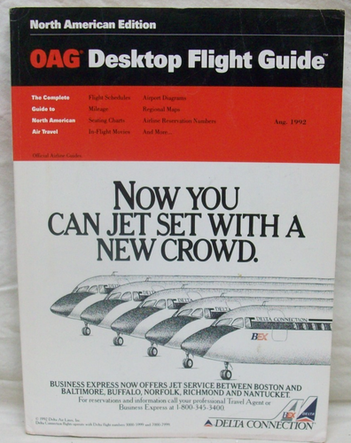 1992 OAG Desktop Flight Guide North American Edition w/Airport Diagrams ...