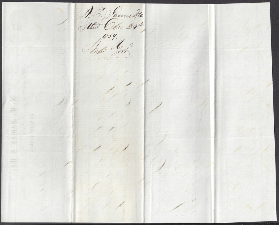 NY ~ N. C. JAMES & Co., Tin Goods & Hardware ~ LETTERHEAD 1859 to L ...