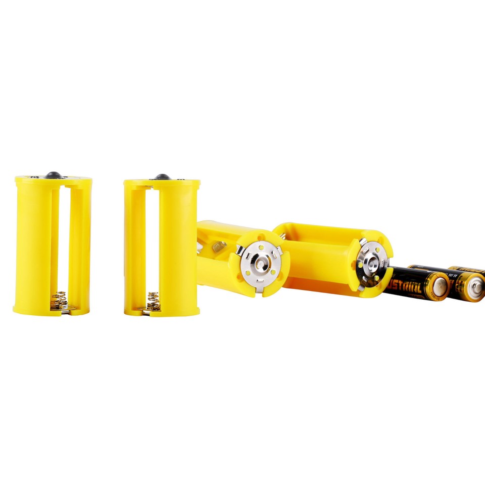 AA to Size D Battery Adapters Converter Cases Plastic Parallel Yellow 8 ...