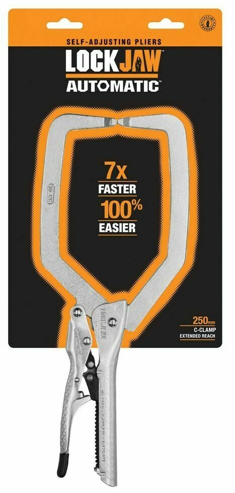 Lockjaw SMALL BODY C-CLAMP LOCKING PLIER 250mm Self-Adjusting, Thinner ...