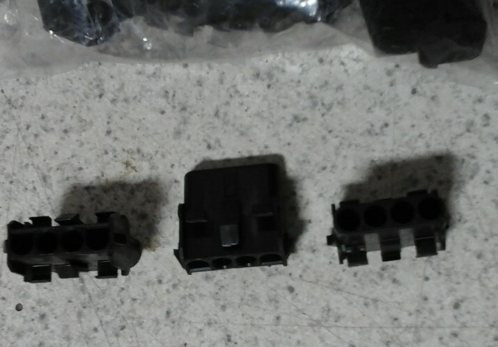 1-480703-0 BLACK 540pcs 4 pin FEMALE Pin & Socket Latch Lock Receptacle ...