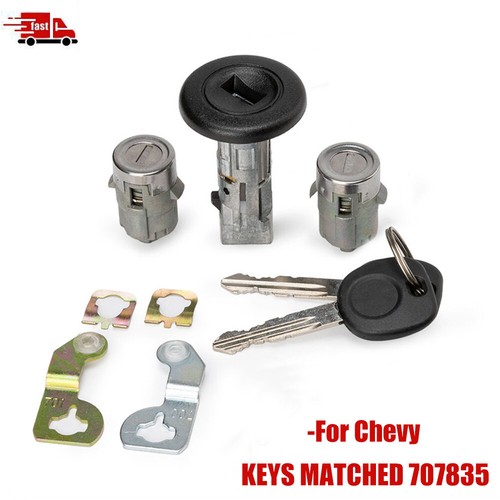 Ignition Switch & Door Lock Cylinder SAME KEYS MATCHED For Chevy 707835 ...