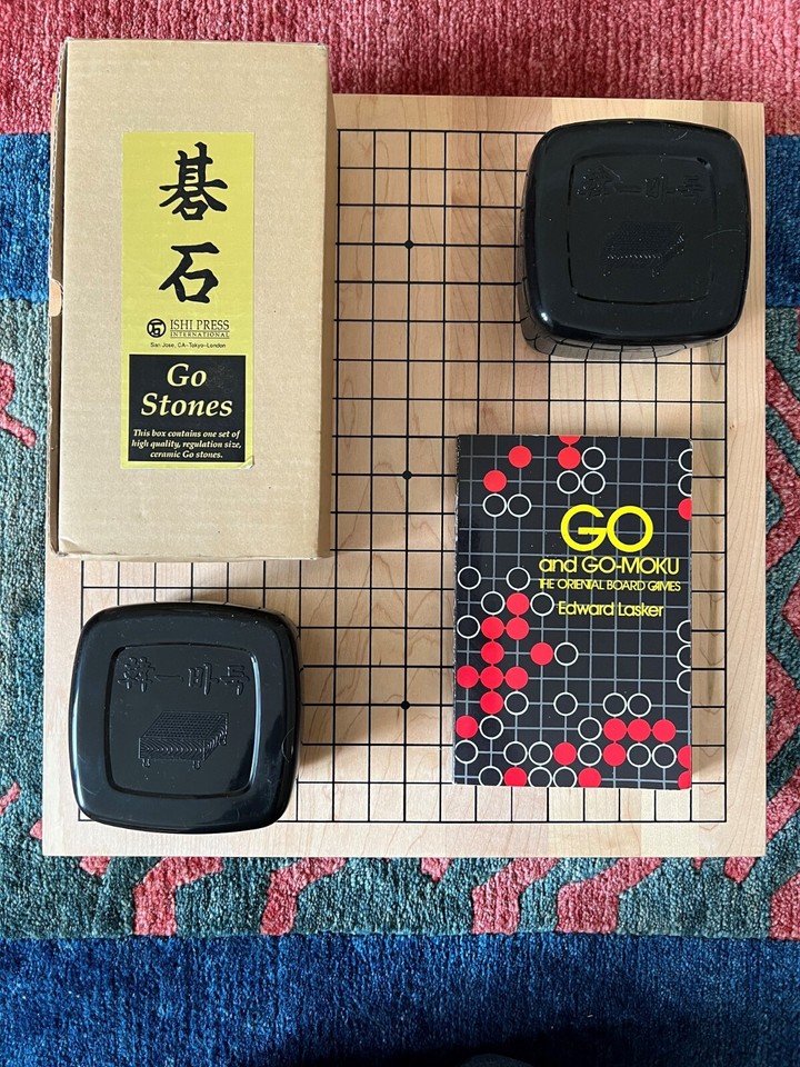Japanese Go Game Go Board and Go Stone Set aand Book | eBay