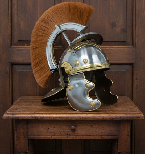 Brown Plume Roman Centurion Helmet – Medieval & Roman Warrior Replica ...