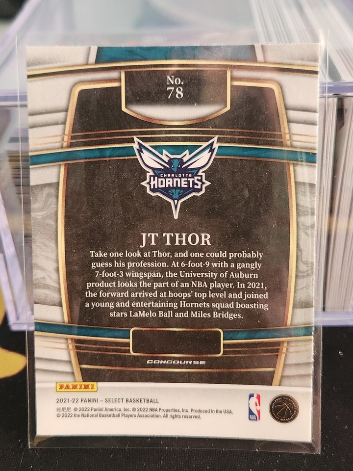 JT Thor RC 2021-22 Panini Select Blue Charlotte Hornets #78 | eBay