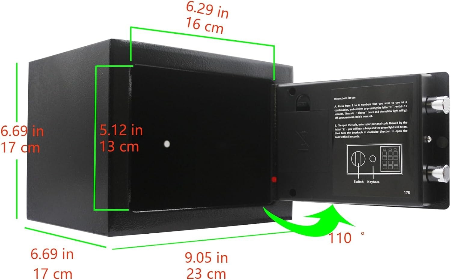 New Key and Electronic Security Safe Box Digital Deposit Box for Home ...