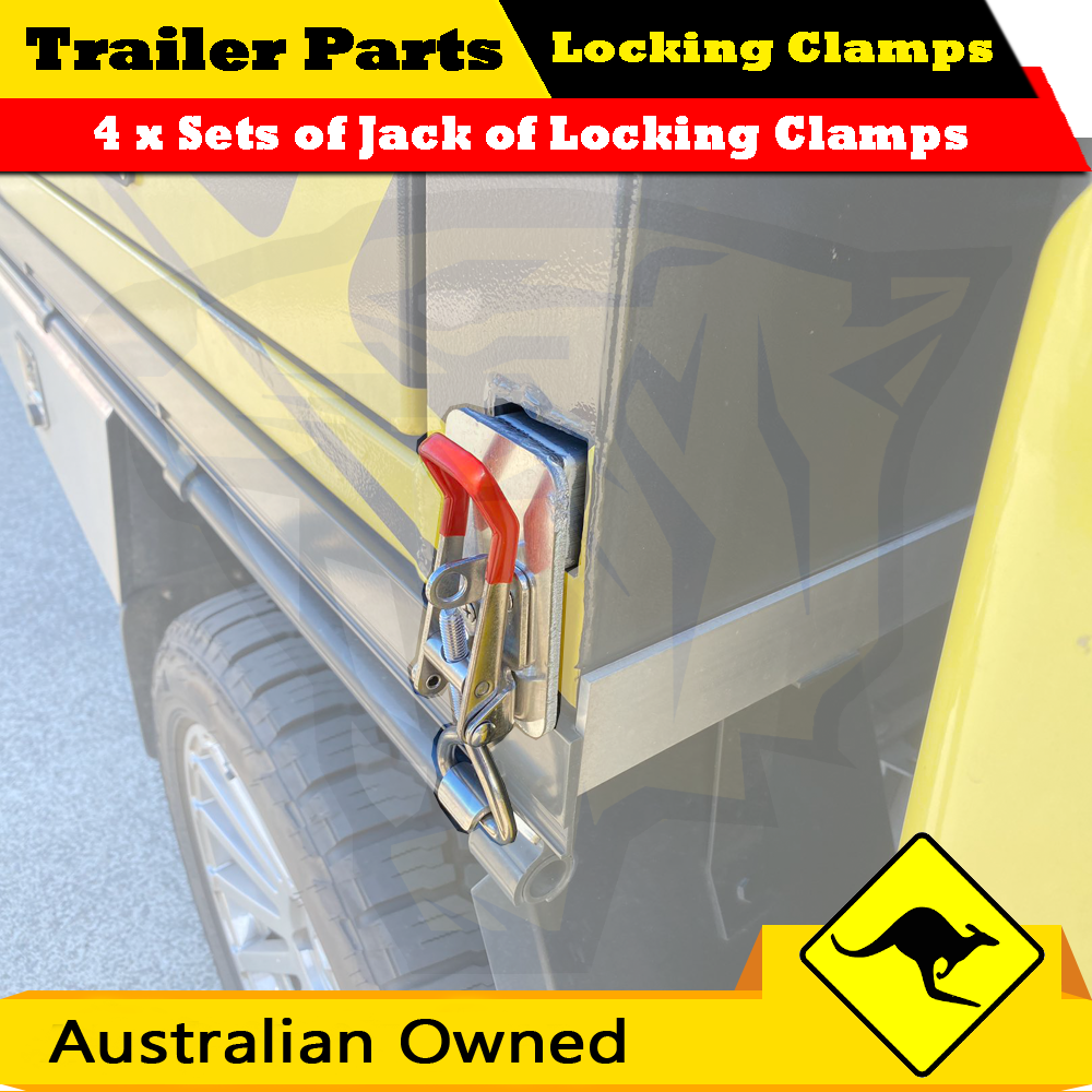 4 x Latch Locking Clamp for Jack / Lift Off Canopy Ute Box Locks Heavy ...