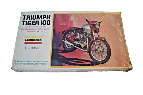 Lindberg Triumph Tiger 100 Motorcycle 1:16 Plastic Model Kit 2403 ...