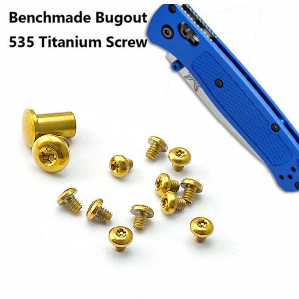 Gold Titanium Screw Pivot Dress Accessories Kits for Benchmade Bugout ...