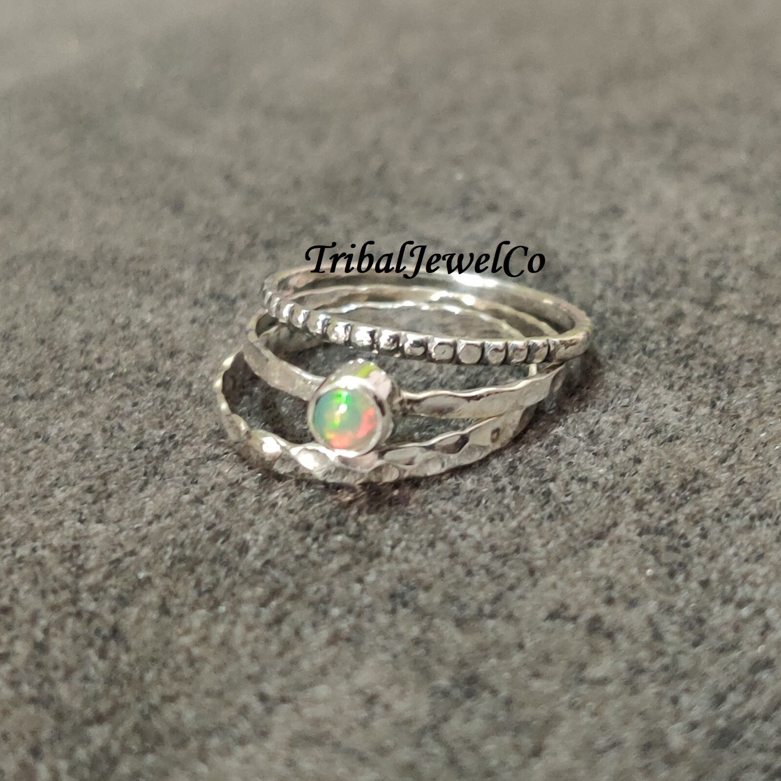 Opal Stacking Gemstone Rings, Sterling Silver 925 Ring Gemstone Ring, Women Ring | eBay