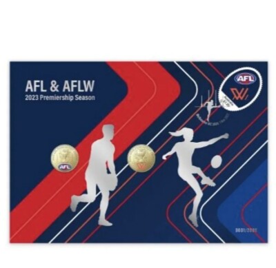 2023 $1 AFL & AFLW Impressions Coloured AFL & AFLW Double PNC | eBay ...