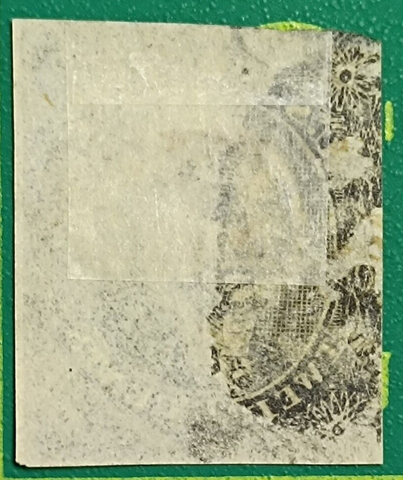 US Stamp 1851,Sc A16,probably #17,Red ink cancel,Part offset of design ...