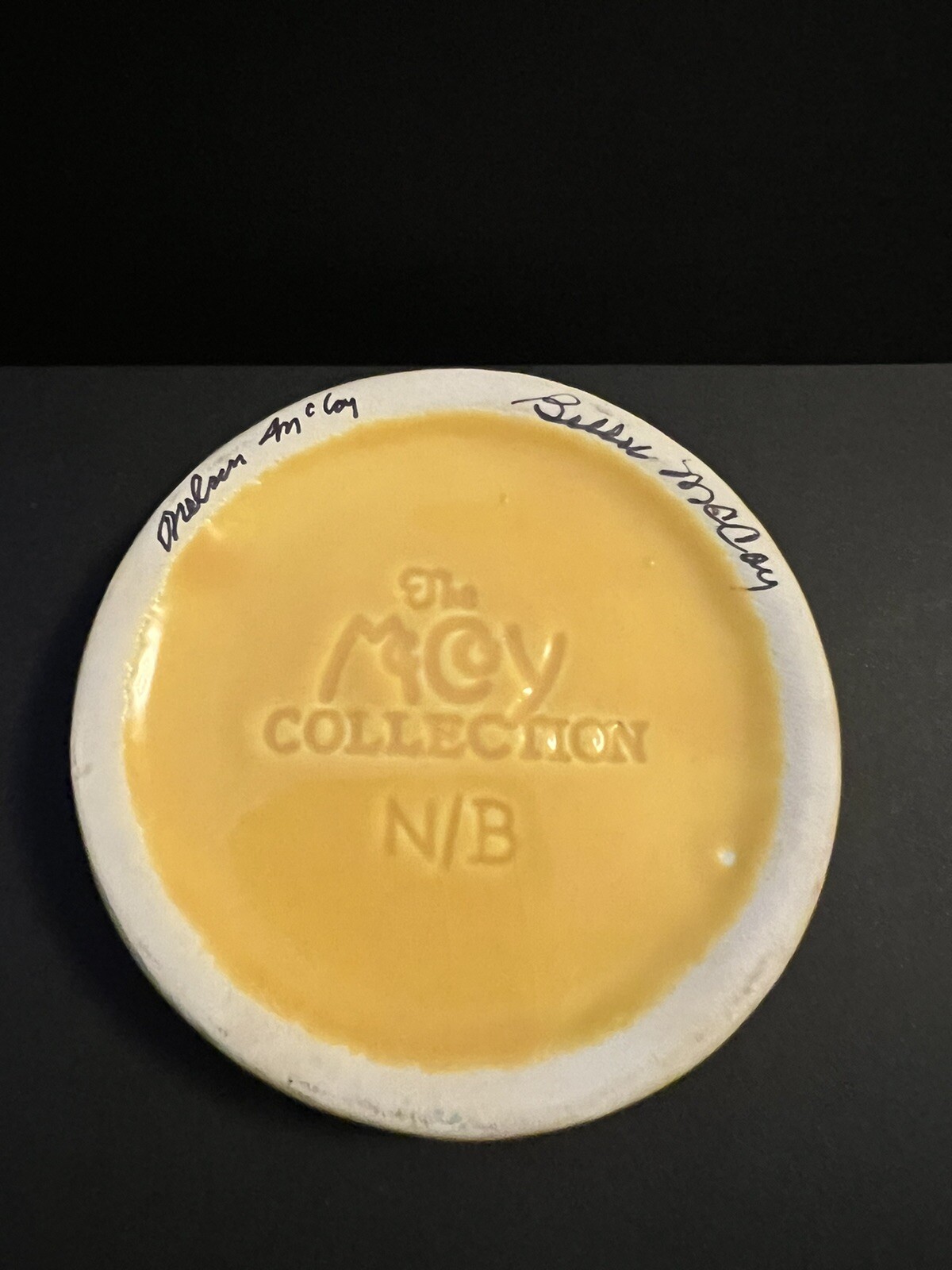 VINTAGE McCoy SMILEY FACE POTTERY paperweight *SIGNED*THE MCCOY ...