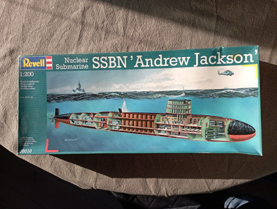 RAR NUCLEAR SUBMARINE SSBN ANDREW JACKSON, REVELL No. 05010 1/200 ...