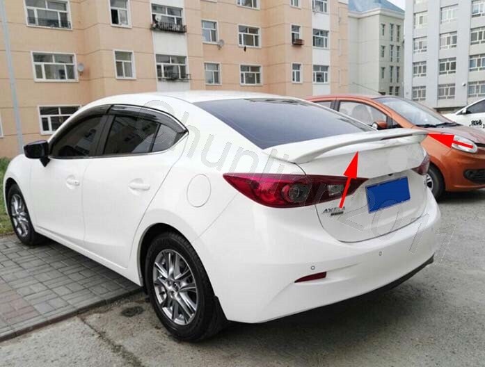 Factory Style Spoiler Wing ABS for 2014-2018 MAZDA 3 Sedan Spoiler with ...