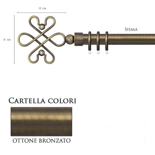 Tringles à Rideaux Bâtons Pour Store Corde Bande Laiton Terminal Sisma ...