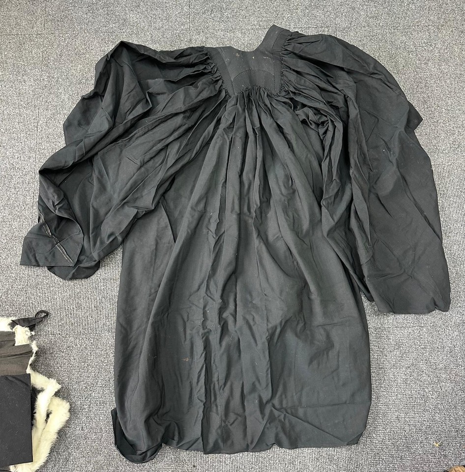 Antique Black Graduation Gown & Mortarboard Cap By Bodger & Co ...