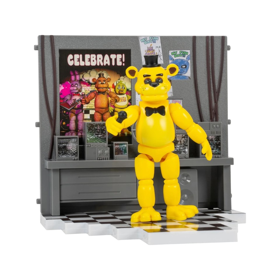 Five Nights at Freddys FNAF Golden Freddy Office Collectible Toy Set ...