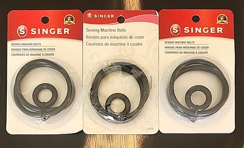 Set of 3 Singer Sewing Machine Belts & Bobbin Winder Rings #2125 New | eBay
