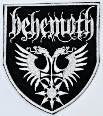 BEHEMOTH EAGLE WHITE (shield border) LOGO EMBROIDERED PATCH | eBay