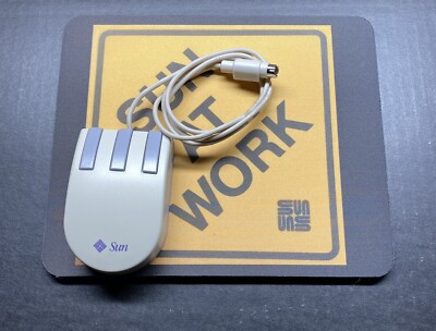 SUN 370-1586 Type-5c Mechanical 3 Button Mouse Model Compact1 Mouse w ...