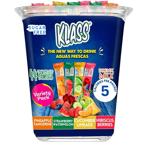 Klass Aguas Frescas Powdered Drink Mix | 44 Sugar Free Powder Packets ...