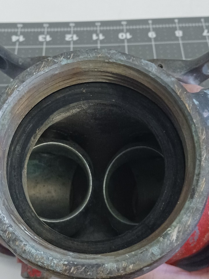 Vintage Brass WYE Fire Hose / Hydrant Splitter 2-1/2" NPSH 1-1/2"x1-1/2 ...