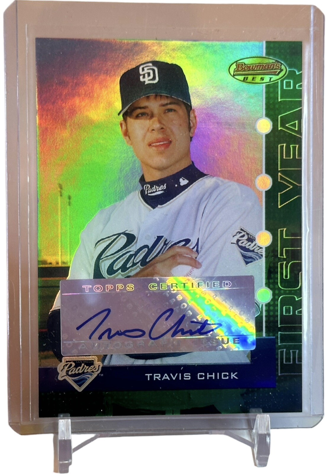 2005 Bowman's Best Green Travis Chick Auto Rookie RC Card 101 #/399 ...