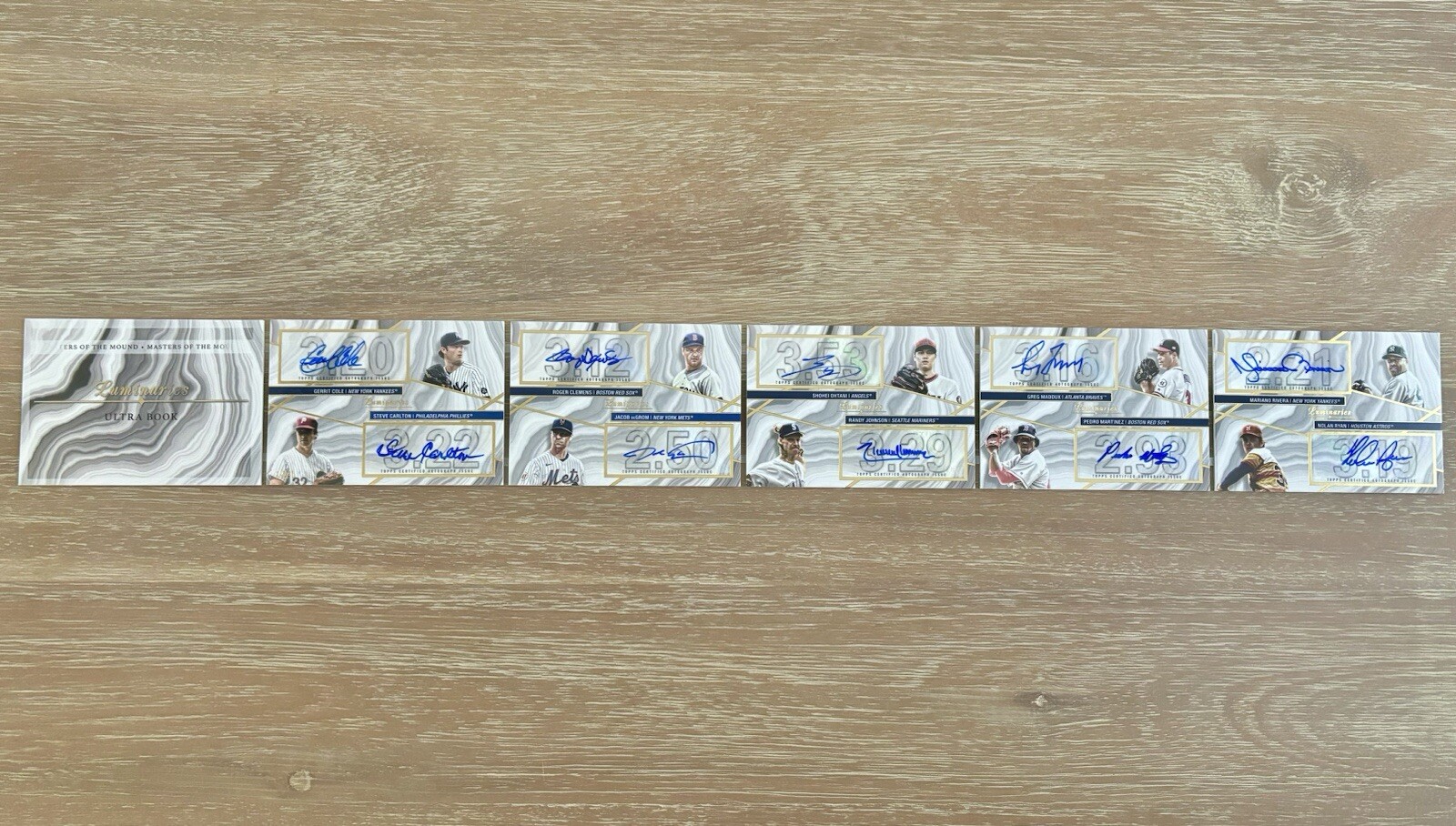 1/1 Topps Auto Booklet Ohtani Pedro Clemens Nolan Ryan Mariano Maddux ...