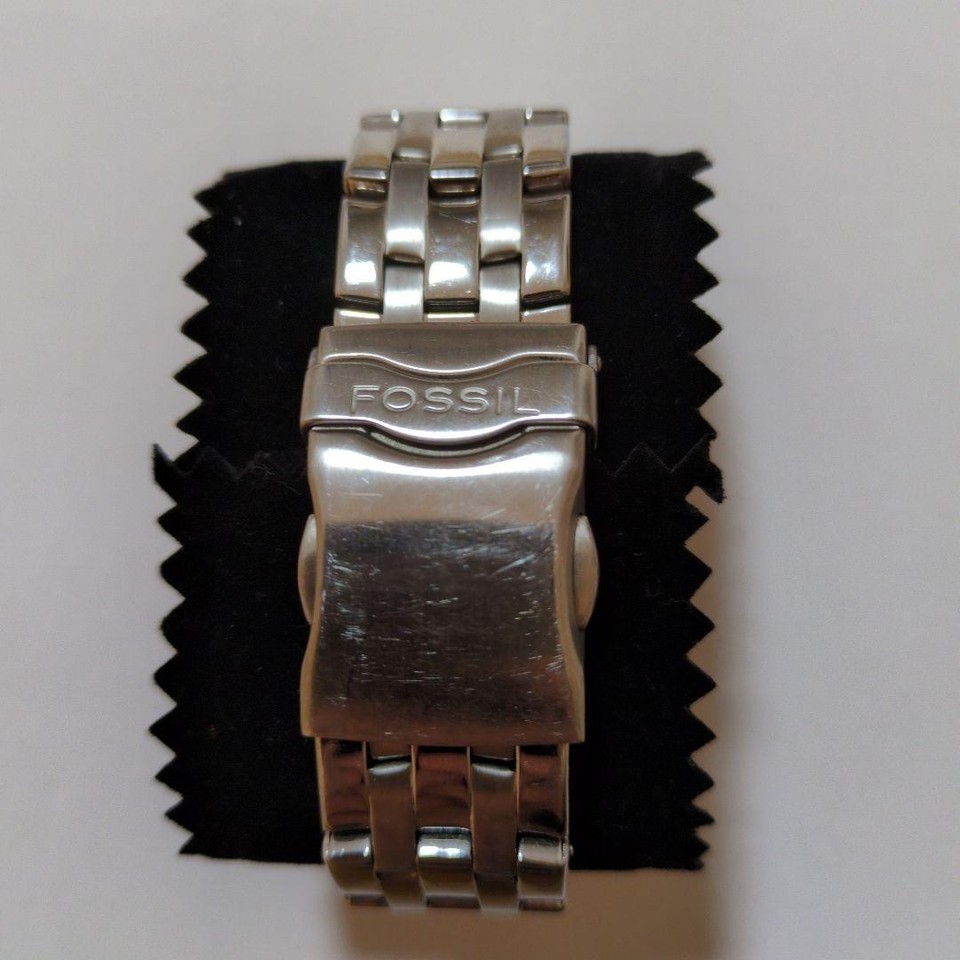 Fossil Speedway Men's Silver Chronograph Watch Tachymeter Date | eBay