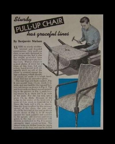 Pull-Up Side CHAIR Sheraton Noveau 1944 How-To Build PLANS | eBay