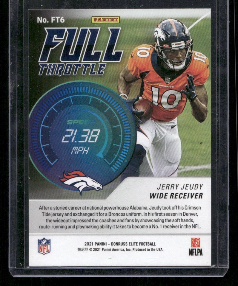 2021 Donruss Elite #FT6 Jerry Jeudy Full Throttle Red #/99 | eBay