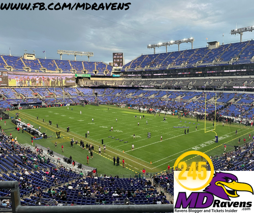 2 Ravens CLUB Tickets 8/7 vs Colts – Sec 245 ROW 2 Aisle – Lot B/C Park ...