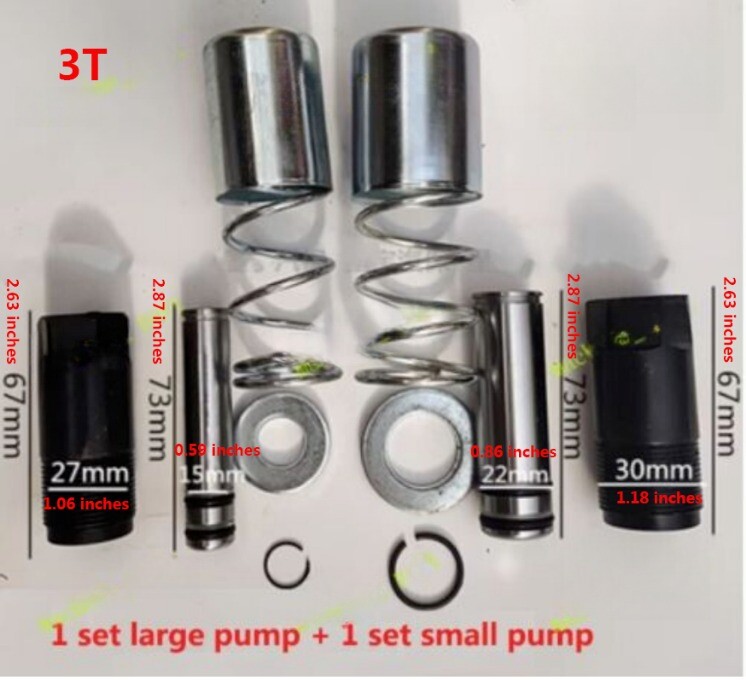 2Set Jack Plunger Kit Horizontal Double Pump 3 T With Spring Jack Spare ...