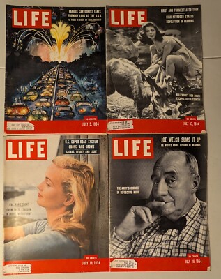 4-July Month 1954 LIFE Mags -Cartoonist's U.S.A.-Pier Angeli-Eva Marie ...
