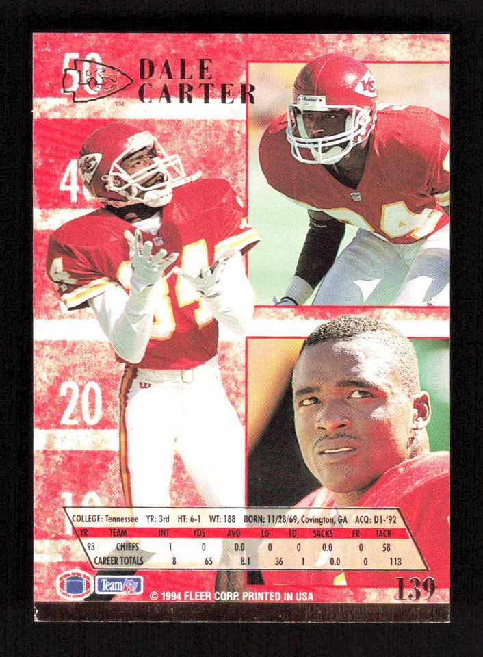 1994 Ultra Dale Carter #139 | eBay