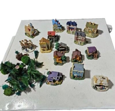 Lot Of 15 Liberty Falls Village/Collection Houses Assorted Trees Train ...