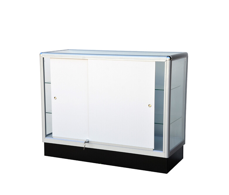 Aluminum showcase full vision 48 inch frame shelf retail store display ...